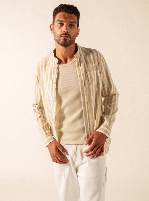 Chemise Liam ML Saint James – Coton & Lin Rayée